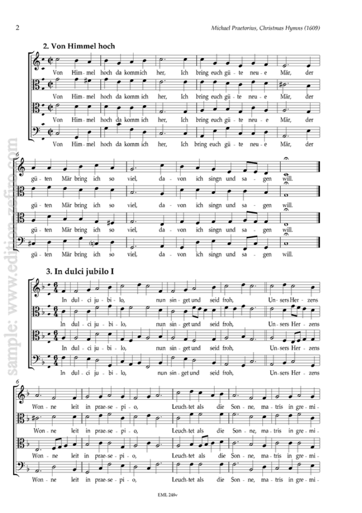 Praetorius: Christmas Hymns à4 (viols) - Edition Zefiro