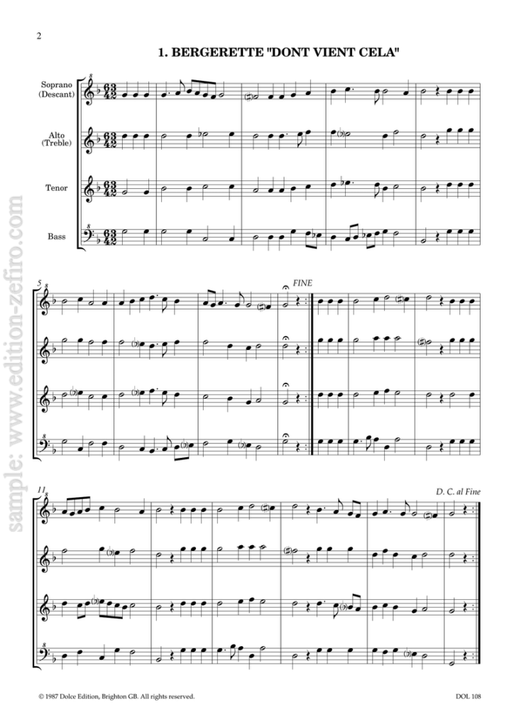 The Susato Collection for 4 recorders - Edition Zefiro